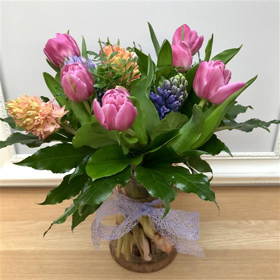 Mothers Day Tulip Hyacinth Vase