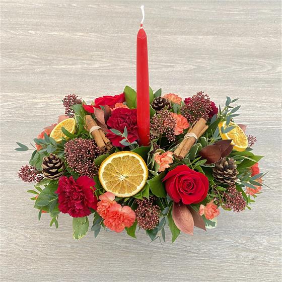 Festive Candle Arrangement