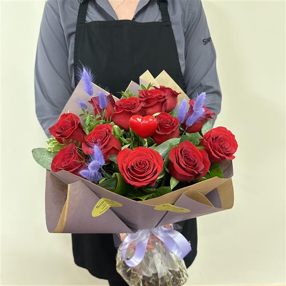 12 Red Rose Valentine's Bouquet